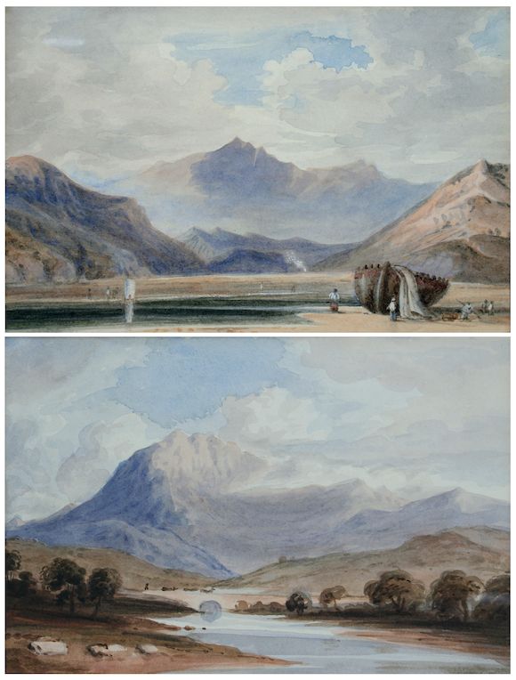 Bonhams : Circle of John Varley, O.W.S. (British, 1778-1842) Estuary ...