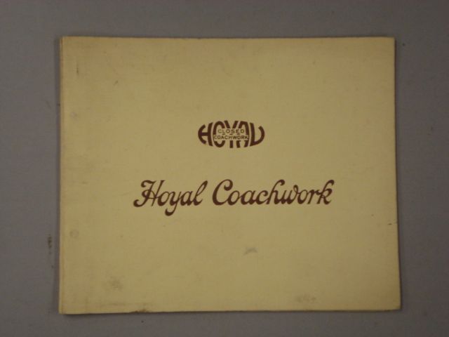 Bonhams Cars : A sales brochure for Hoyal coachbuilders,