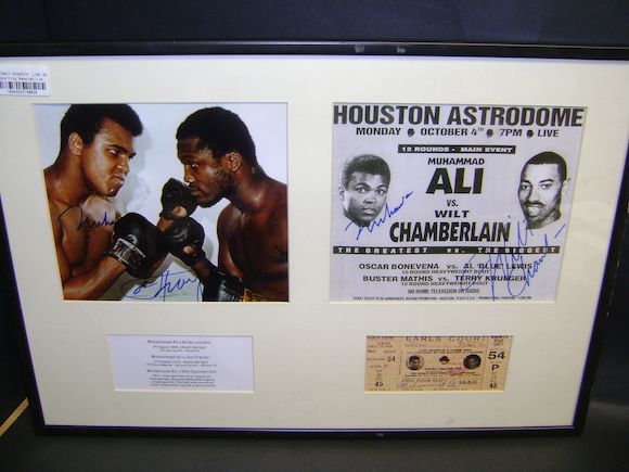 Bonhams : Muhammad Ali hand signed montage
