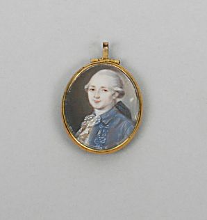 Bonhams : French School, circa 1775 A Gentleman, wearing blue coat ...