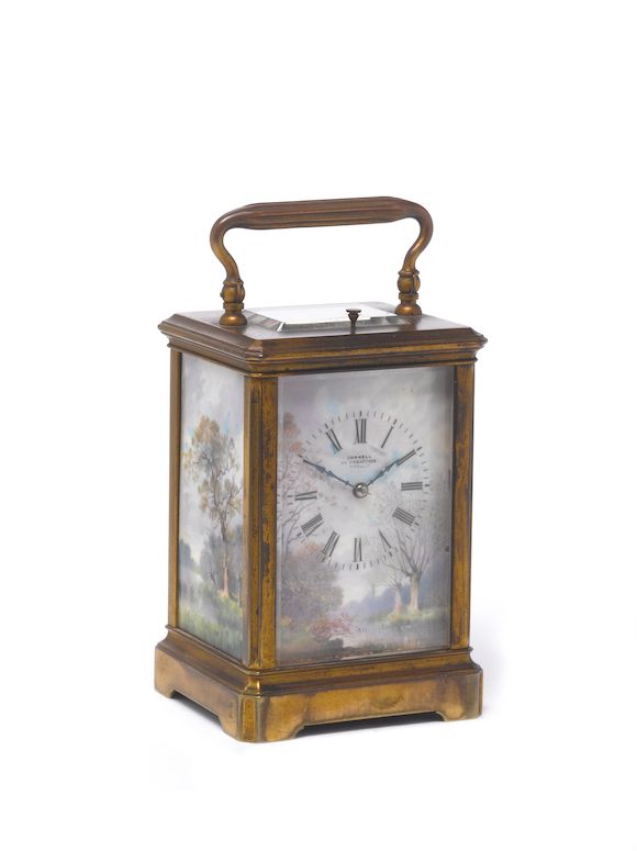 Bonhams : A late 19th century French porcelain panelled repeating ...