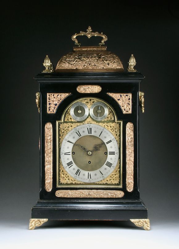 Bonhams : A good late 19th Century German triple-fusee chiming bracket ...