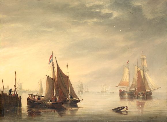 Bonhams : John Wilson Carmichael (British, 1799-1868) Dutch traders in ...