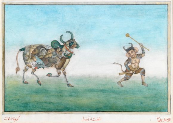 Bonhams : A composite ox made up of animals and humans, following a ...