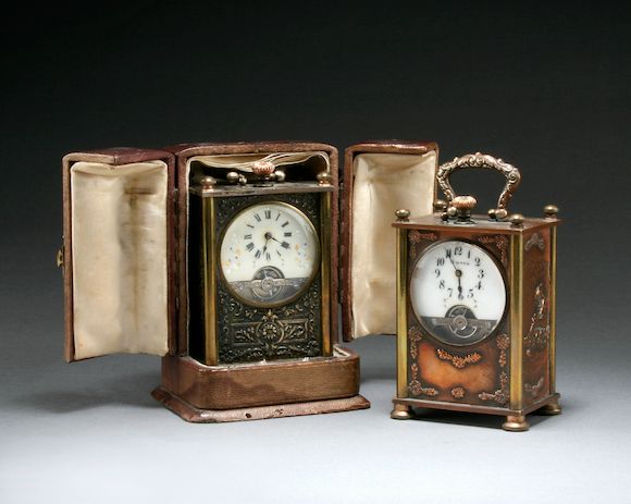 Bonhams : Two small early 20th century Swiss silver-plated carriage ...