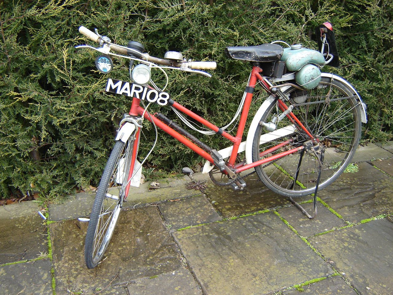 1950 Powerpak 49cc attached to Ladies Bicycle Registration no. MAR 108 ...