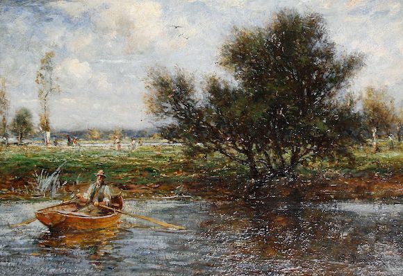 Bonhams : Davidson Knowles (British, active 1879-1896) A quiet backwater