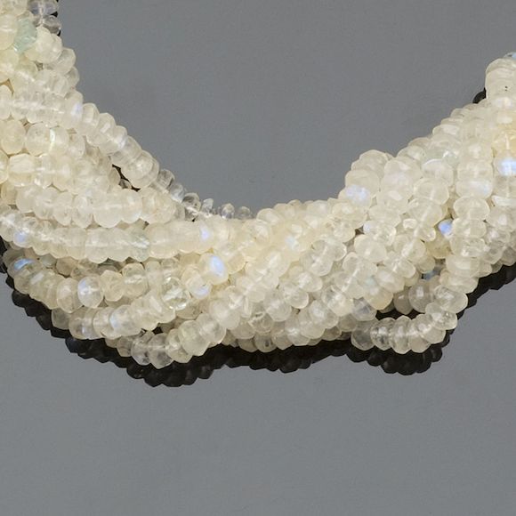 Bonhams : A moonstone bead necklace, by Kiki McDonough,
