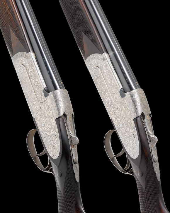 Bonhams : A composed pair of 12-bore (2¾in) assisted-opening over-and ...
