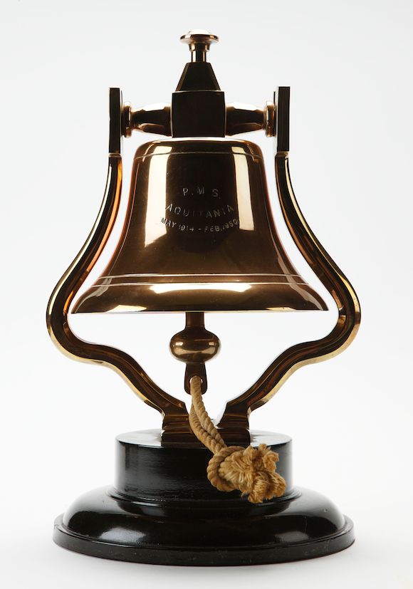 Bonhams : An engraved brass ships bell