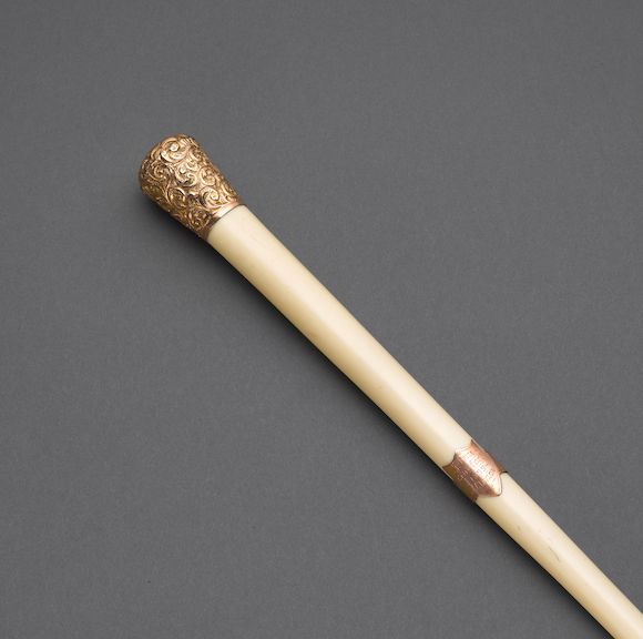 Bonhams : A Victorian ivory baton with 9 carat gold mounts, by G ...