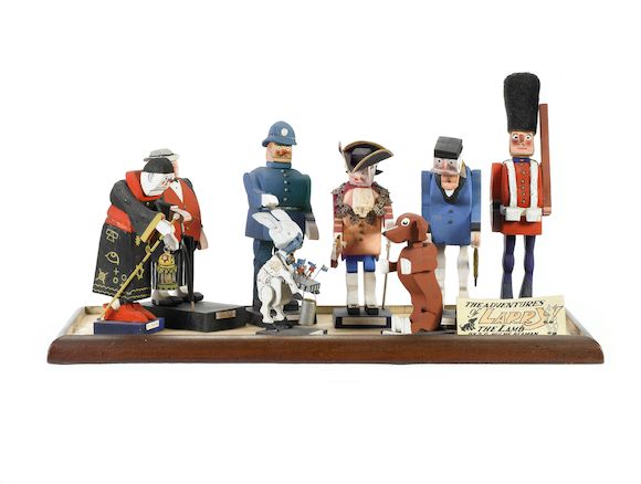Bonhams : Larry the Lamb wooden painted book illustrators artist models ...