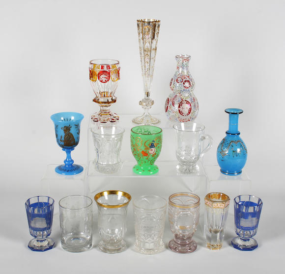 Bonhams A Collection Of Bohemian And Continental Glassware Late 19th