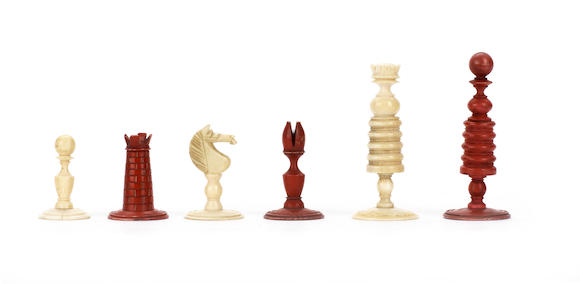 Bonhams An Ivory Chess Set England Earlymid 19th Century