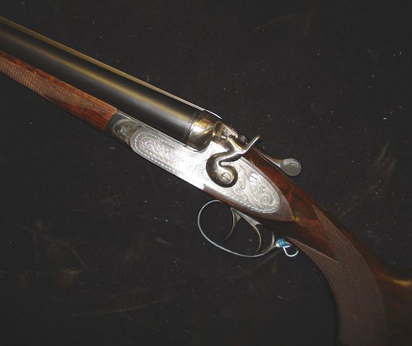 Bonhams : A 12-bore (2¾in) sidelock hammer gun by A.Y.A., no. 576750