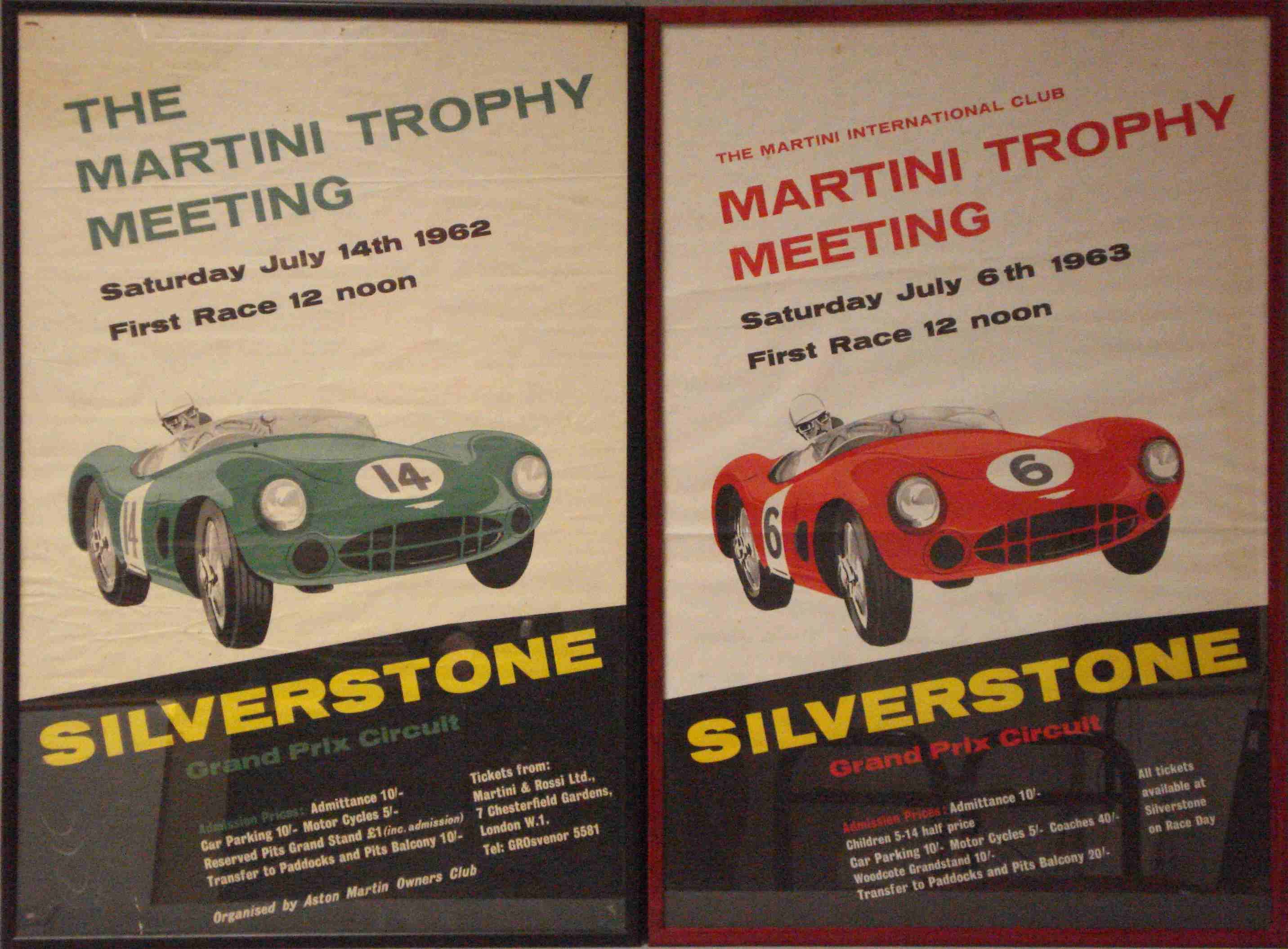 Bonhams Cars : Two 1960s Martini Trophy race posters,