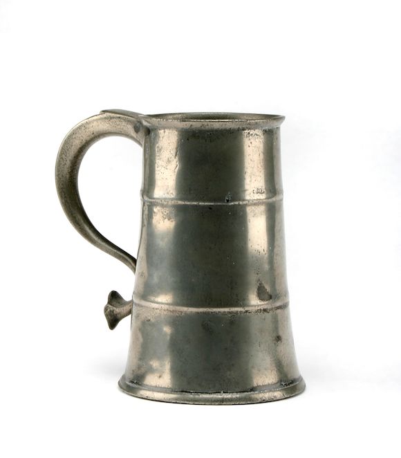 Bonhams : A two banded tavern pot, quart capacity, circa 1720