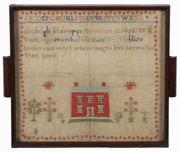 Bonhams : An unfinished Victorian sampler