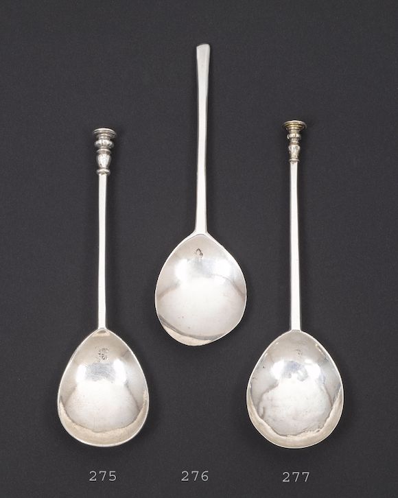 Bonhams : A 17th century Provincial silver seal top spoon, stamped ...
