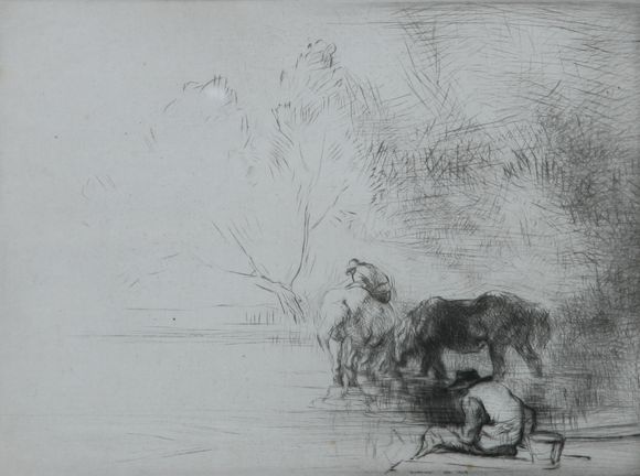 Bonhams : Edmund Blampied (Jersey, 1886-1966) 'Misty Morning', 22.3 x ...