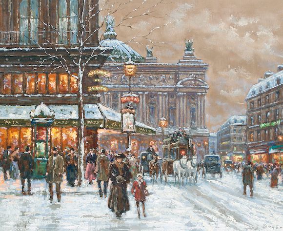 Bonhams : Jean Boyer (French, born 1915) 'Paris - The Opera House and ...