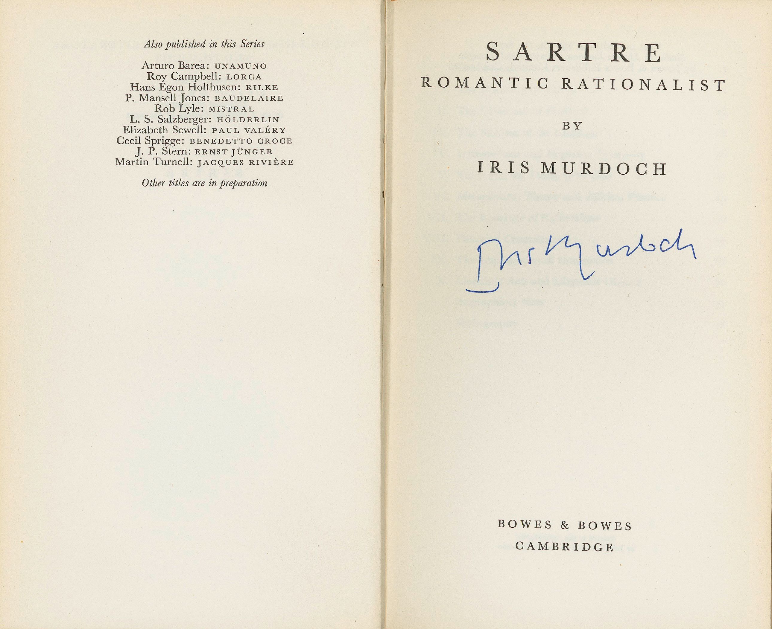 Satre. Romantic Rationalist, without - auctions & price archive