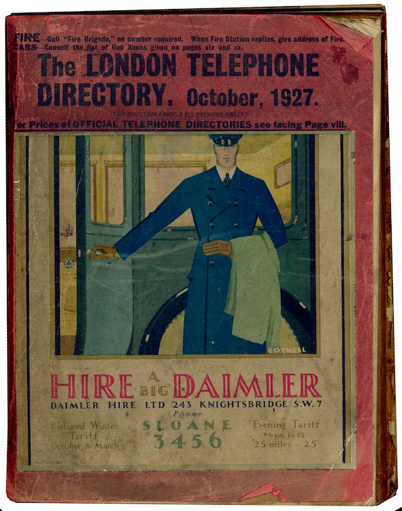 Bonhams : LONDON, TELEPHONE DIRECTORY The London Telephone Directory ...