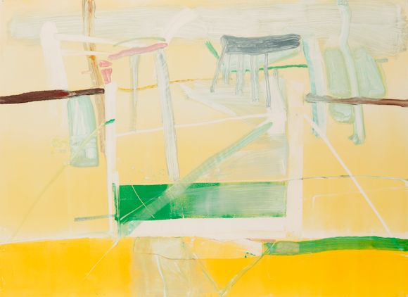 Bonhams : Barbara Rae, RA RSA RSW (British, born 1943) "Deer Fence"