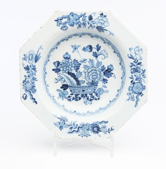 Bonhams : A Dublin delft soup plate Dellamain factory, circa 1750