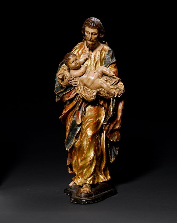 Bonhams : Spain, 17th century A carved wood, polychrome and al estofado ...