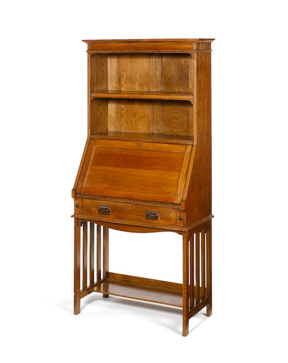 Bonhams : Harris Lebus An Oak Bureau Bookcase, circa 1900
