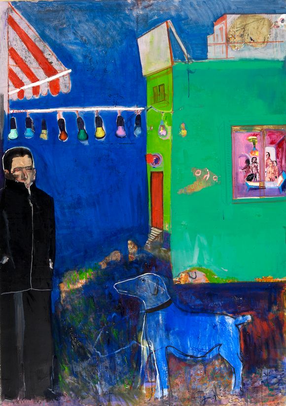 Bonhams : Edouardos Sakayan (Greek, born 1957) Red lights 170 x 120.5 cm