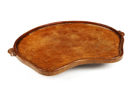Bonhams : A 'Mouseman' oak tea tray excecuted 1968,