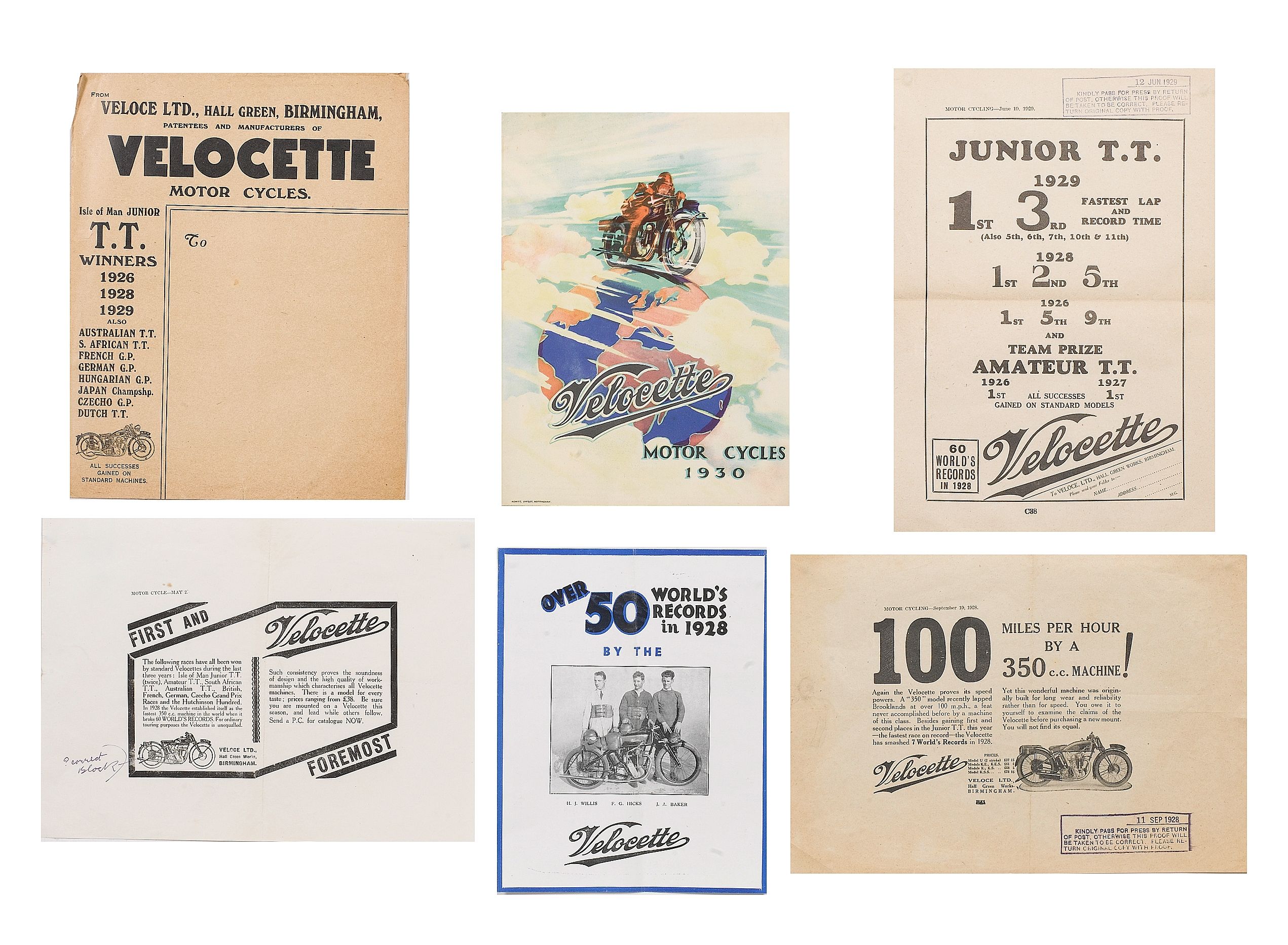 Bonhams Cars : A substantial file of Velocette publicity and proof ...