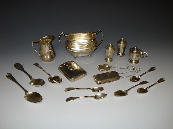 Bonhams : A silver two handled sugar basin,
