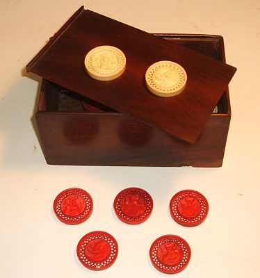 Bonhams : A Chinese Export ivory disc chess set, Canton, circa 1820,