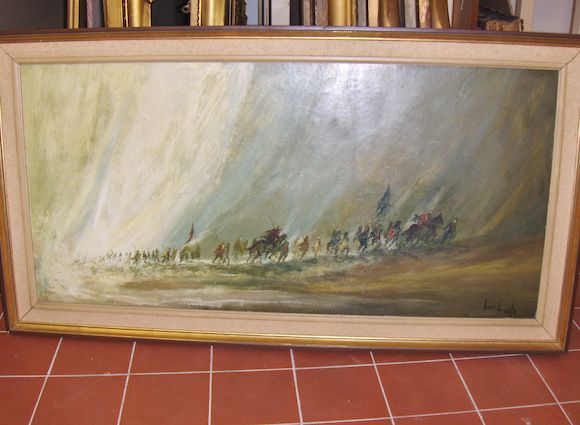 Bonhams : Ben Maile (British, born 1900) Vortex, signed, oil on board,