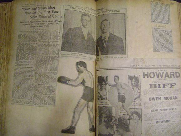 Bonhams : Owen Moran a.k.a 'The Fearless' personal boxing scrapbook