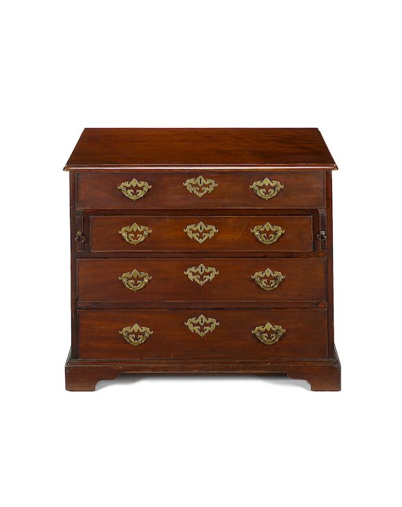 Bonhams : An early George III mahogany writing chest