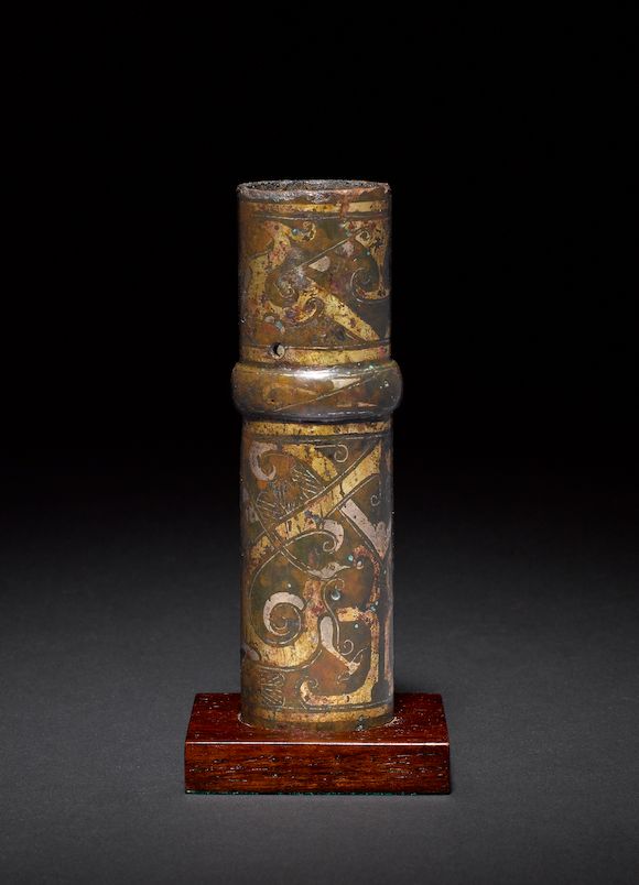 Bonhams : A bronze fitting of cylindrical form Western Han Dynasty, or ...