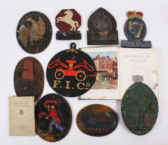 Bonhams : A collection of nine replica cast fire marks 11
