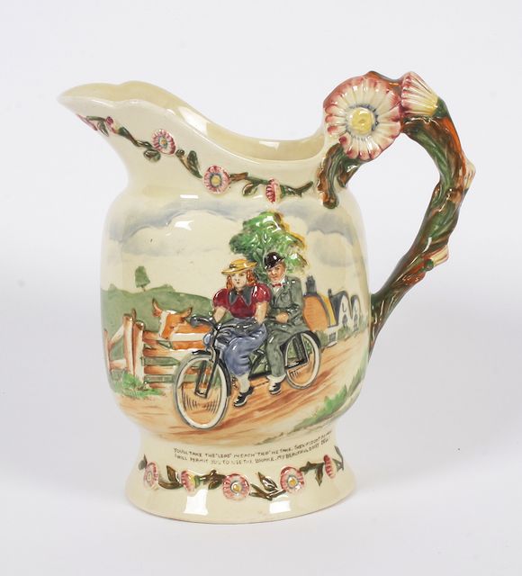 Bonhams : A Crown Devon 'Daisy Bell' musical jug