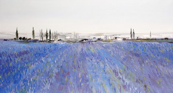 Bonhams : Kit Barker (British, 1916-1988) Lavender Fields