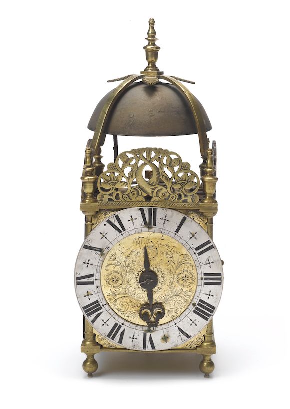 Bonhams : A late 17th century and later lantern clock Later dial signed ...