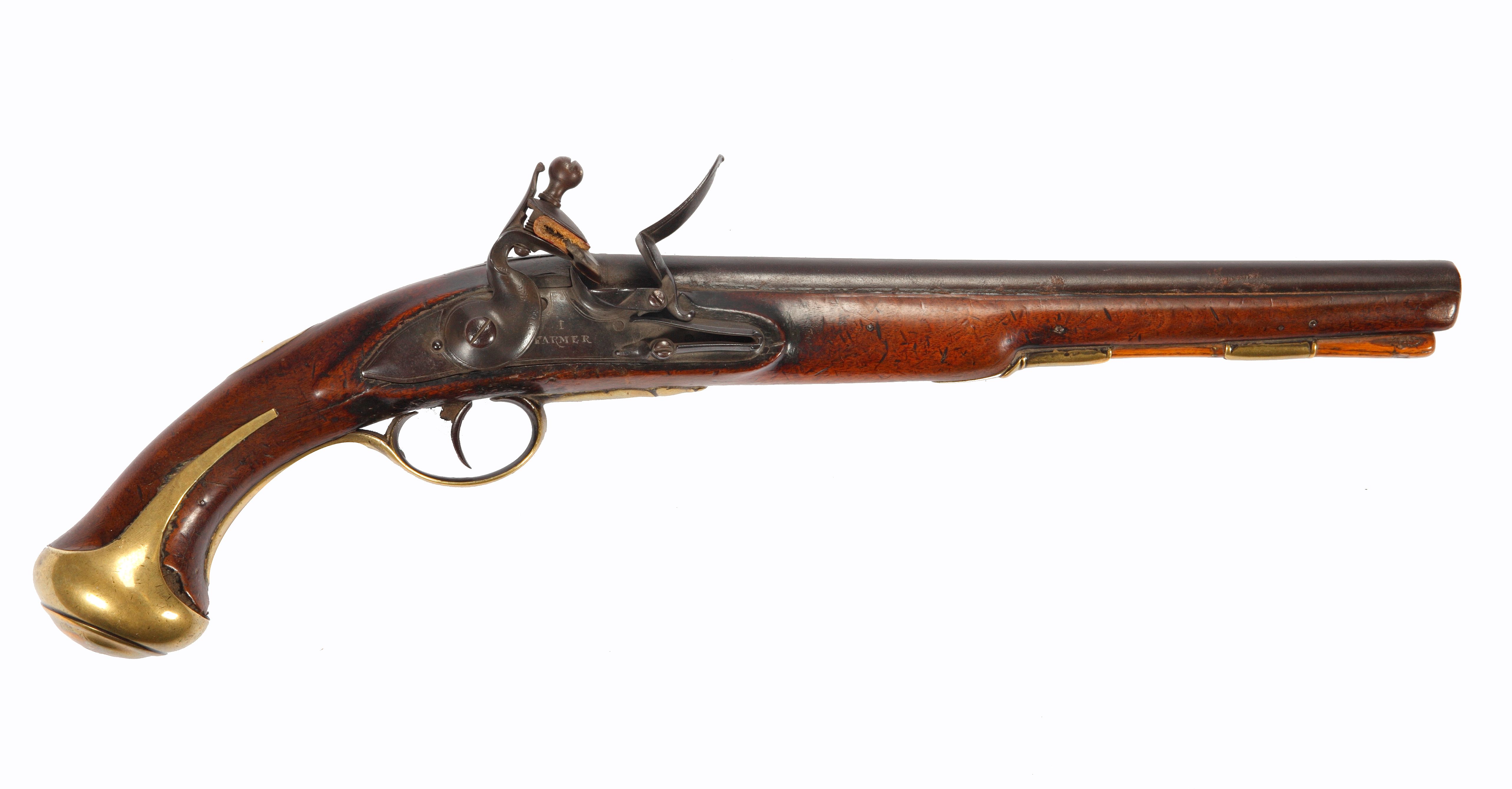 A Rare 22-Bore George II Heavy Dragoon Flintlock Holster Pistol By I ...