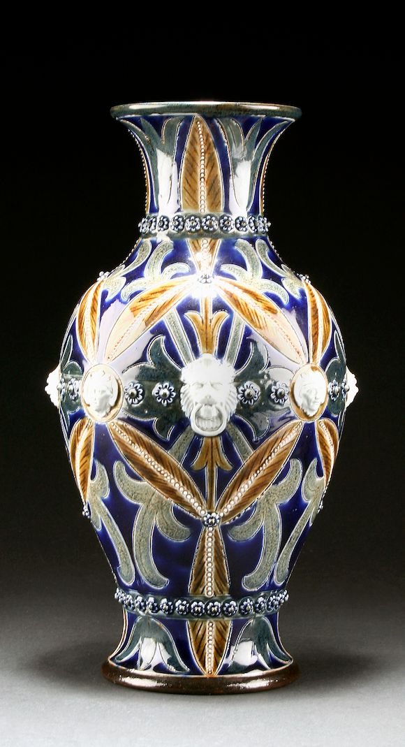 Bonhams : Lambeth A Doulton Lambeth vase by Frank Butler, dated 1877