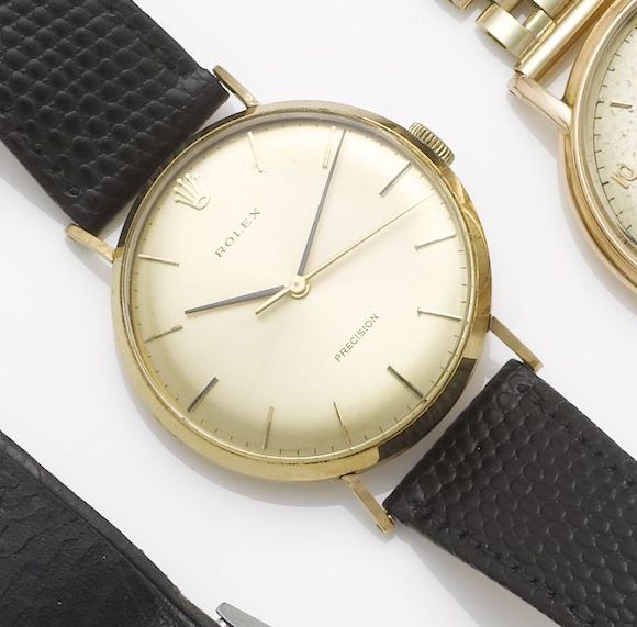 Bonhams : Rolex. A 9ct gold centre seconds wristwatchLondon Hallmark ...