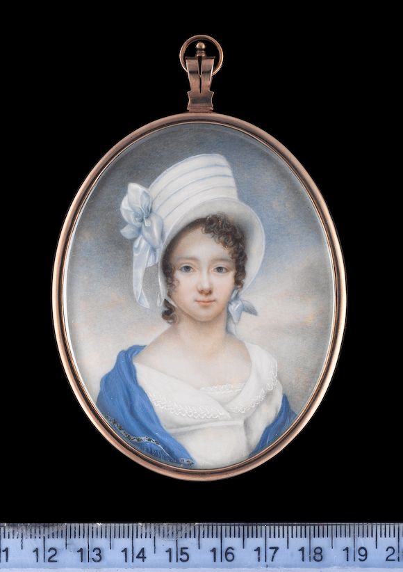 Bonhams : Louis Marie Autissier (French, 1772-1830) A Lady, wearing ...
