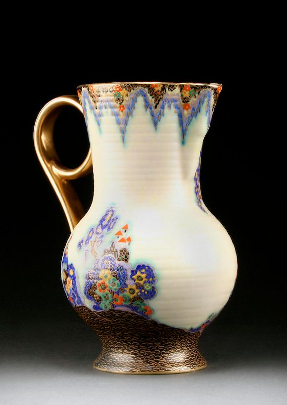 Bonhams : A Crown Devon 'Fairy castle' jug