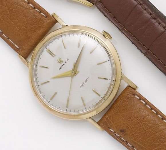 Bonhams : Rolex. A 9ct gold centre seconds wristwatchLondon Hallmark ...